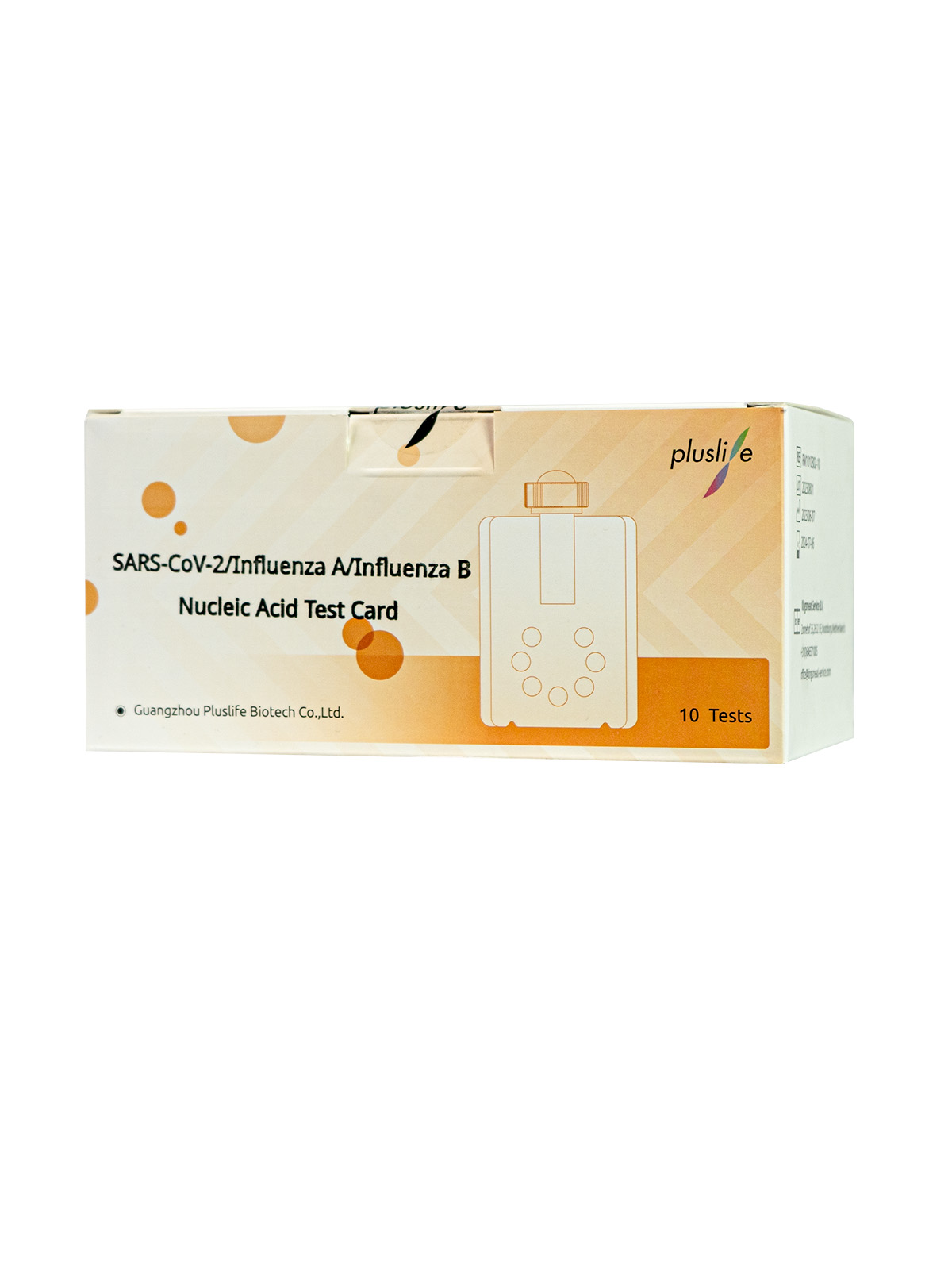 Pluslife SARS-CoV-2 / Influenza A / B Card POC-NAT Kombitest Kit 10 Stück
